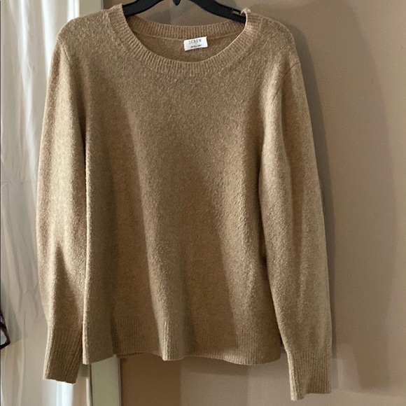 J. Crew | Sweaters | J Crew Tan Crew Neck Sweater With Soft Texture And ...